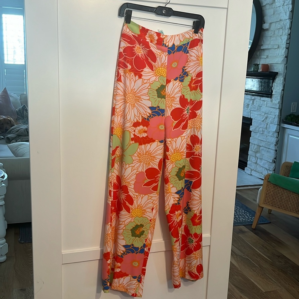 Silk Pants Floral - Gem